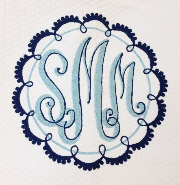 Monograms styles – Swiss, Transitional & Chain Stitch | Jane Wilner Designs